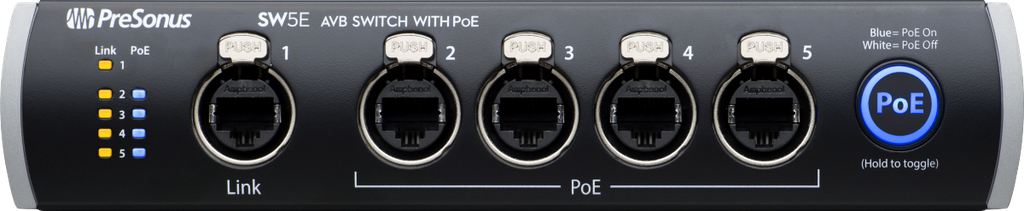 PreSonus SW5E AVB Network Switch and Bridge with PoE | The Laboratory